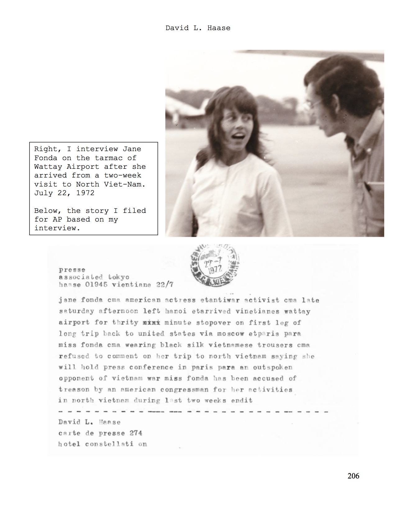 Viet-Nam Replayed: ‘Hanoi Jane’ and Me | David L. Haase